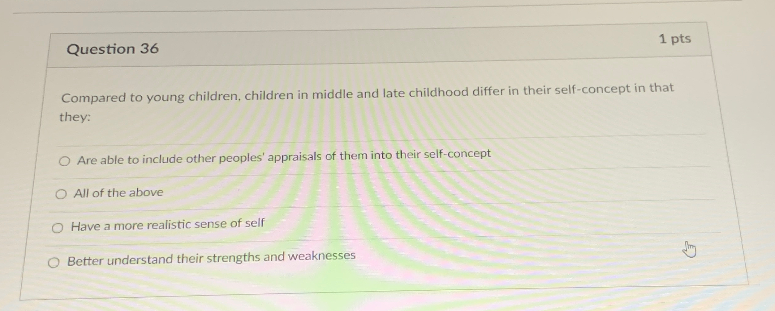Solved Question 361 ﻿ptsCompared to young children, children | Chegg.com