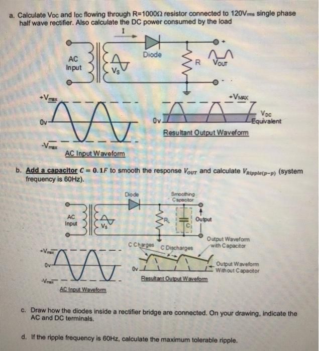 Solved a. Calculate Voc and loc flowing through R=100052 | Chegg.com