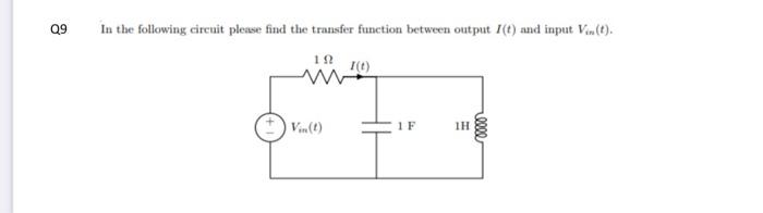 Solved In the following circuit please find the transfer | Chegg.com