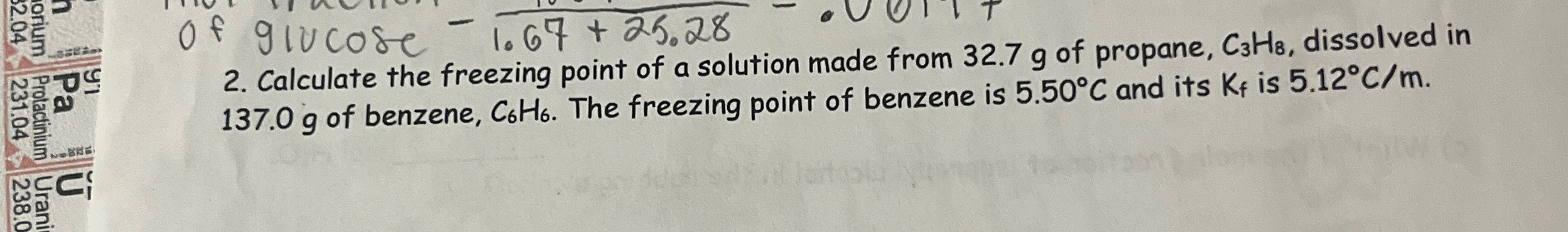 Solved Calculate the freezing point of a solution made from | Chegg.com