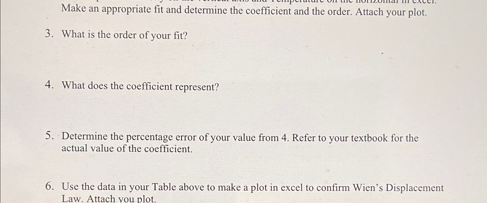 Solved Make an appropriate fit and determine the coefficient | Chegg.com