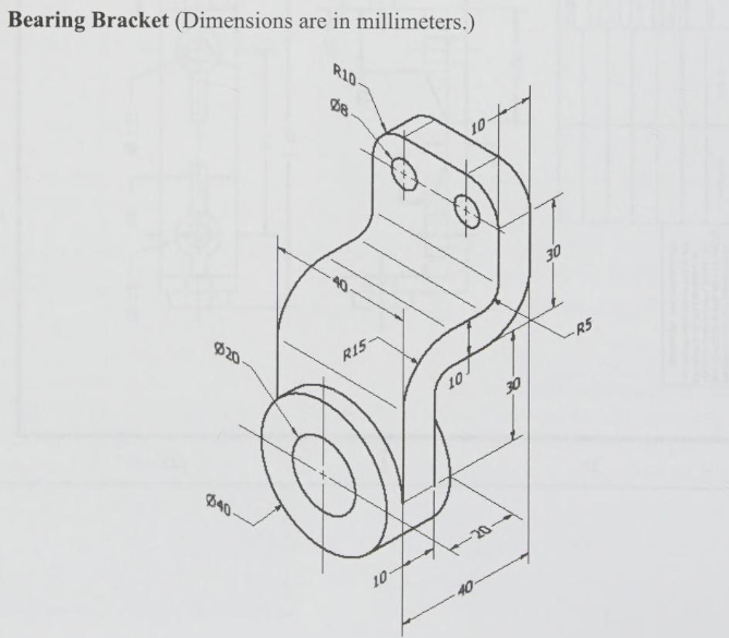 Bearing Bracket (Dimensions are in millimeters.) ﻿how | Chegg.com
