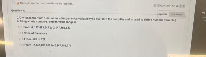 Solved CiC++ uses the "int" function as a fundamental | Chegg.com