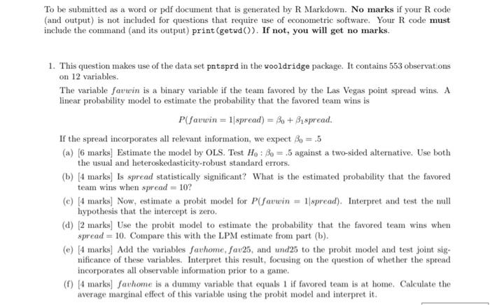 Solved To be submitted as a word or pdf document that is | Chegg.com