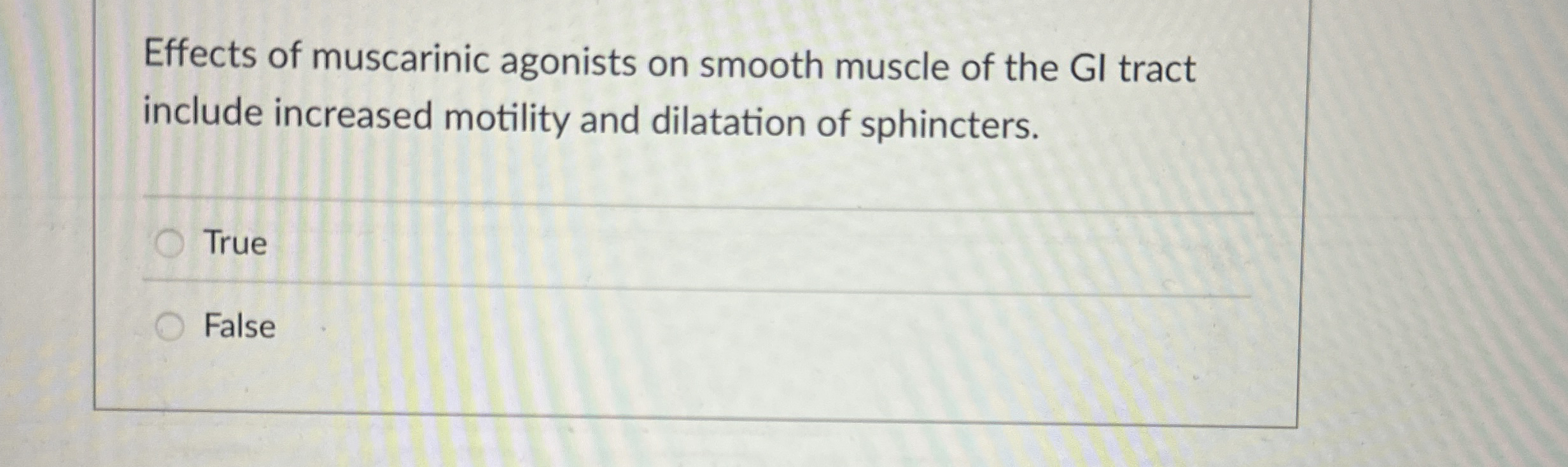 Solved Effects of muscarinic agonists on smooth muscle of | Chegg.com
