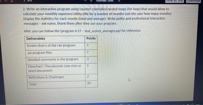 COP 1000, Principles of Computer Programming | Chegg.com