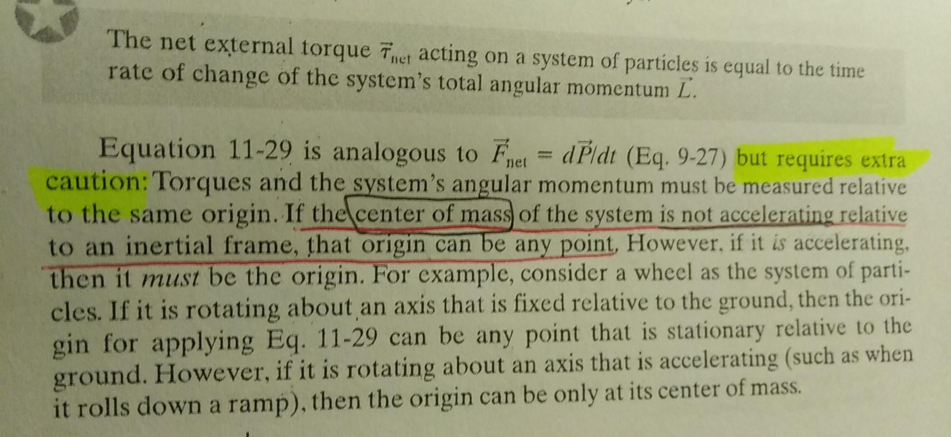 Solved The net external torque et acting on a system of | Chegg.com