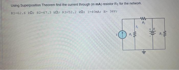 Solved Using Superposition Theorem Find The Current Through