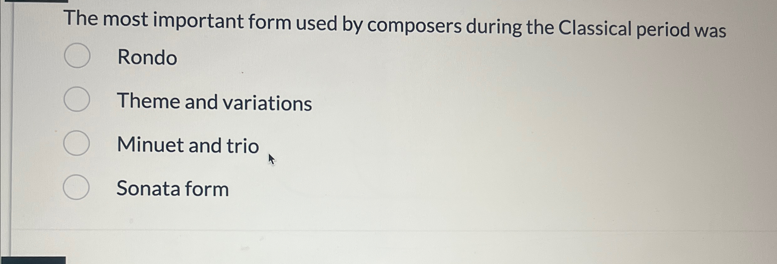 Solved The most important form used by composers during the | Chegg.com