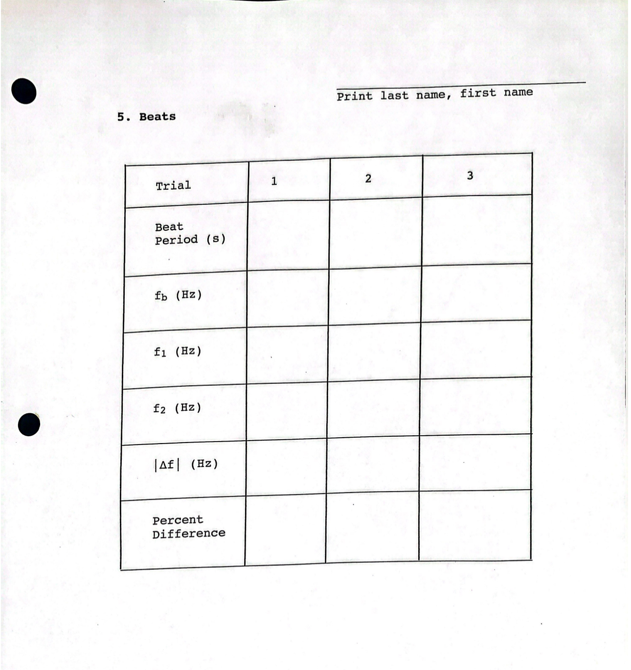 Print last name, first name5. | Chegg.com