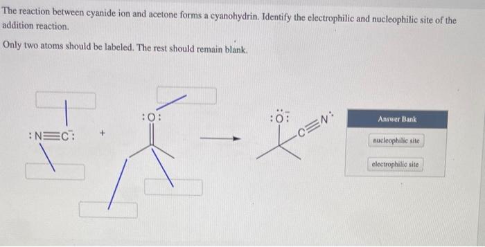 Solved The reaction between cyanide ion and acetone forms a | Chegg.com