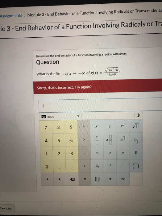Solved Assignments > Module 3 - End Behavior of a Function | Chegg.com