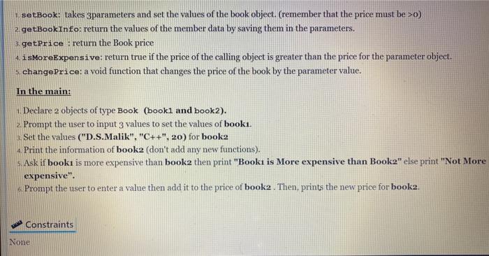 Solved Challenge task Write a program that defines a class | Chegg.com