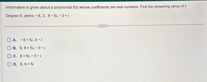 Solved Information is given about a polynomial f(x) whose | Chegg.com