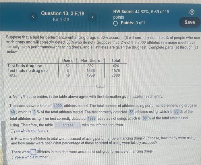 Solved Suppose that a test for performance-enhancing drugs | Chegg.com