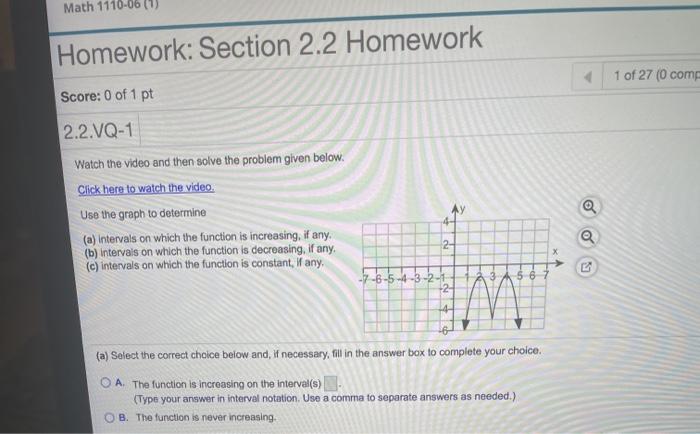 Solved Math 1110 06 1 2 Of 2 Homework Section 2 2