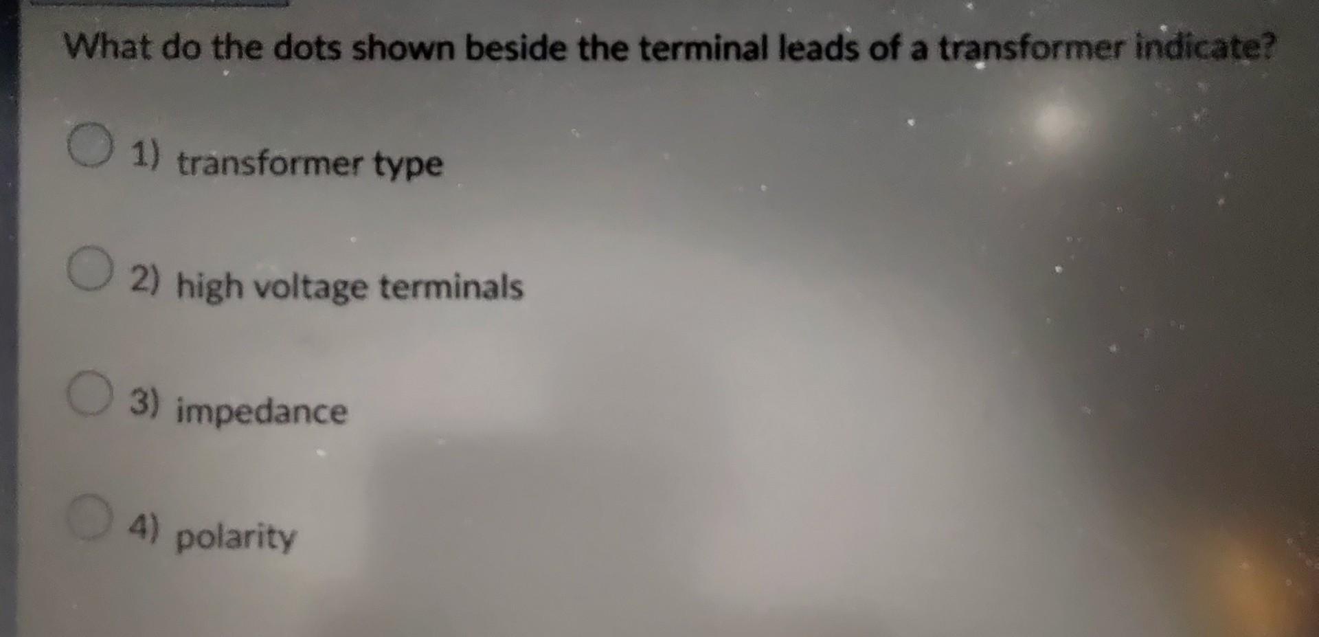 Solved What do the dots shown beside the terminal leads of a | Chegg.com