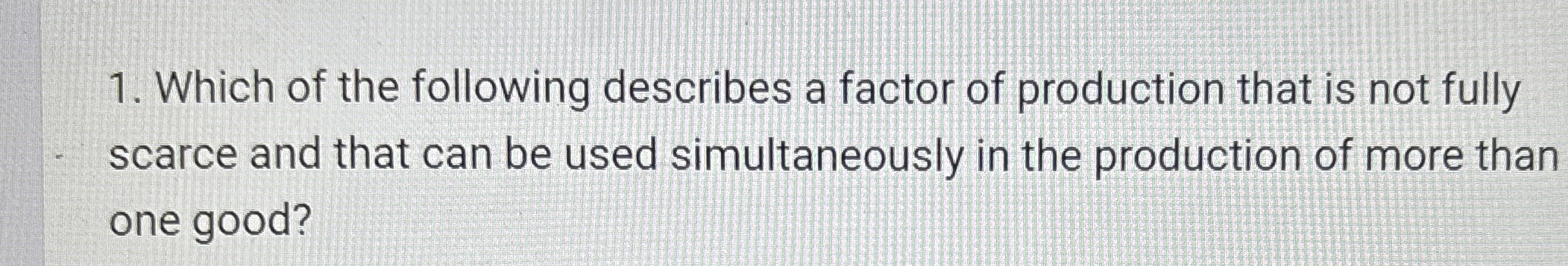 Solved Which of the following describes a factor of | Chegg.com