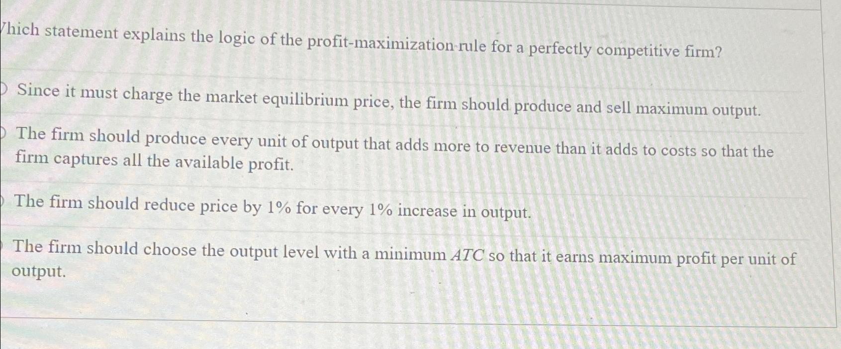 Solved Thich statement explains the logic of the | Chegg.com