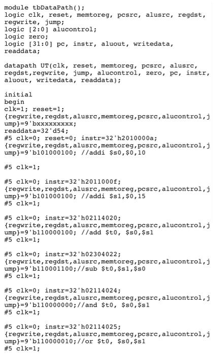 Solved Module Datapath Input Logic Clk Reset Input Logic