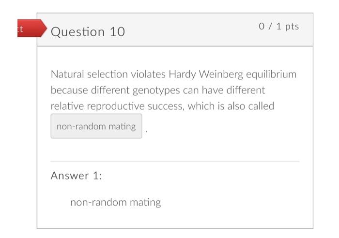 Solved Natural selection violates Hardy Weinberg equilibrium | Chegg.com