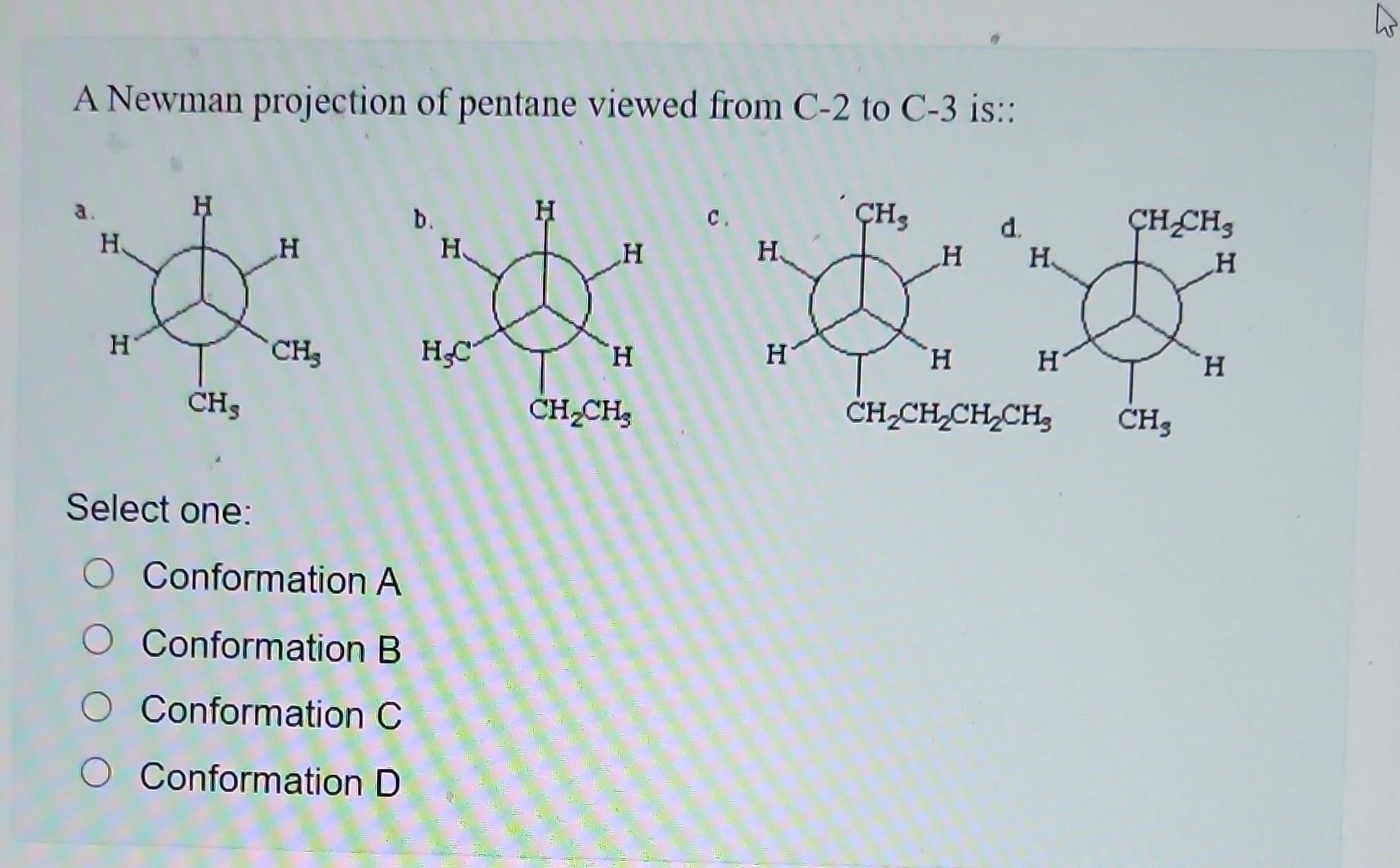 Solved The representation below is Select one: a Fischer | Chegg.com