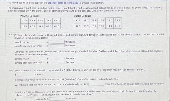 Solved You may need to use the appropriate appendix table or | Chegg.com