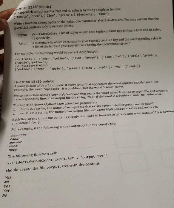 Solved Uestion 12 (20 points) One approach to represent a | Chegg.com