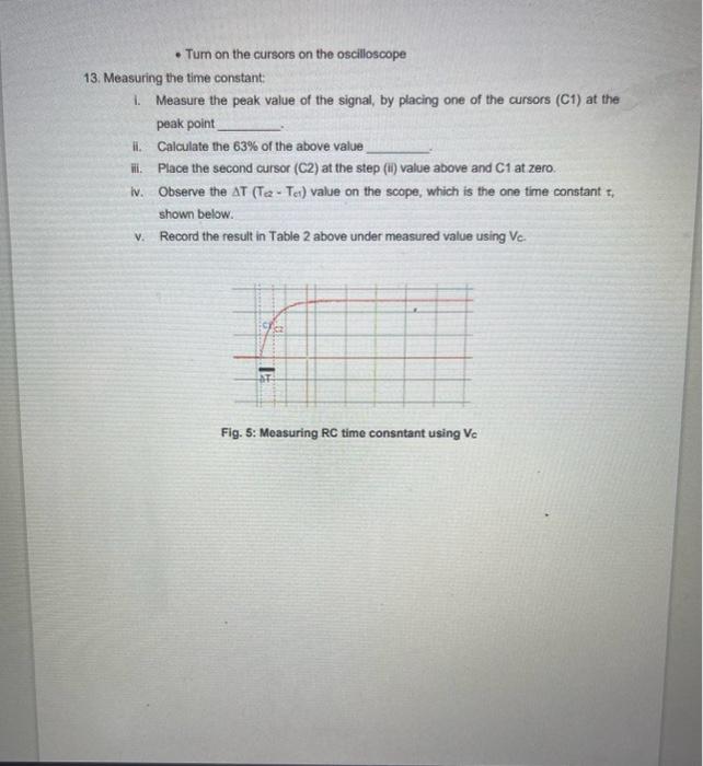 Solved - Calculate the RC time constant (r≡R∗C). - Use the | Chegg.com