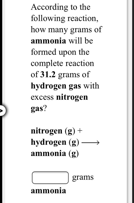 Solved According to the following reaction, how many grams | Chegg.com