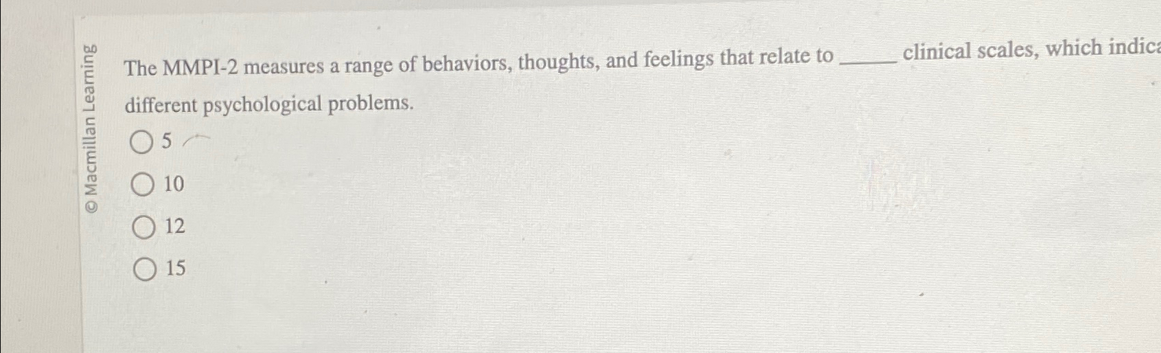 Solved The MMPI-2 ﻿measures a range of behaviors, thoughts, | Chegg.com