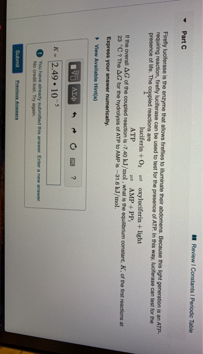 Solved A Review | Constants 1 Periodic Table Part Firefly | Chegg.com