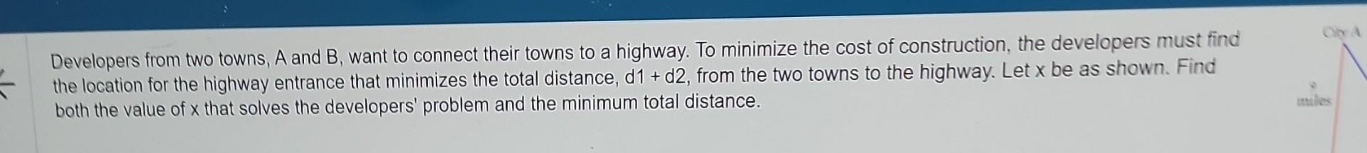 Solved Developers from two towns, A and B, want to connect | Chegg.com