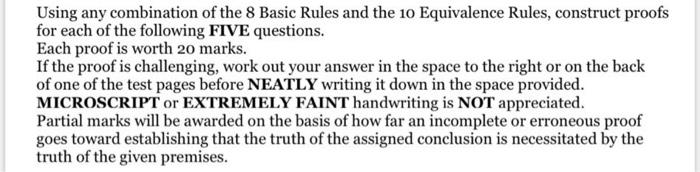 Solved Using any combination of the 8 Basic Rules and the 10 | Chegg.com