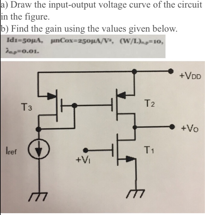 Solved a) Draw the input-output voltage curve of the circuit | Chegg.com