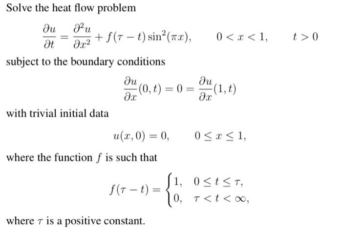 Solved Solve the heat flow problem | Chegg.com