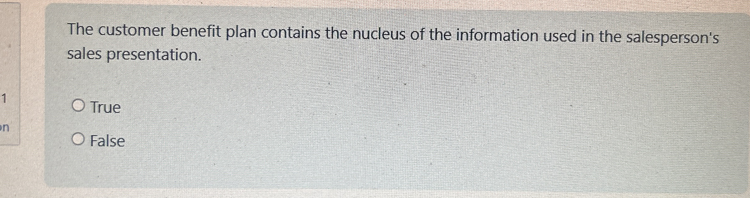 Solved The customer benefit plan contains the nucleus of the | Chegg.com