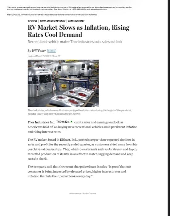 Solved Read the article below keeping in mind the concept of | Chegg.com