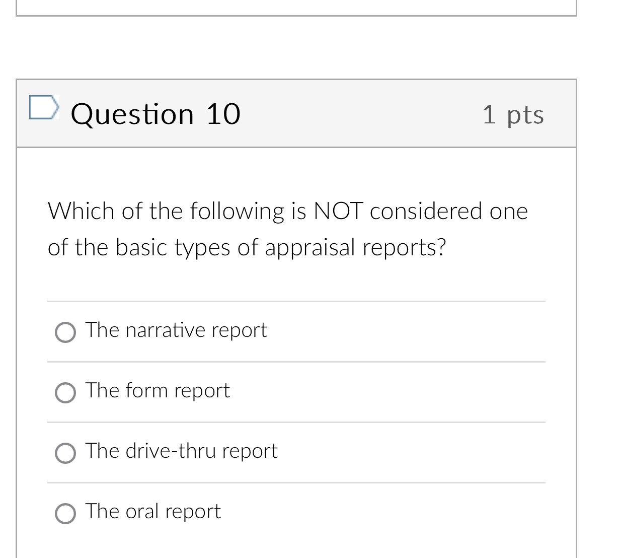 Solved Question 101 ﻿ptsWhich of the following is NOT | Chegg.com