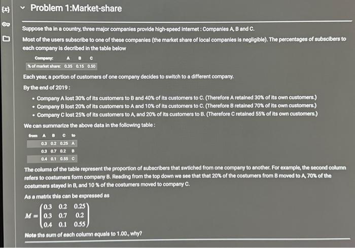 Solved they ask us to use markov chains ,regular stochastic | Chegg.com