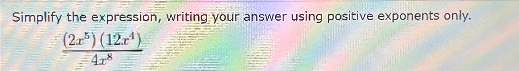 Solved Simplify the expression, writing your answer using | Chegg.com