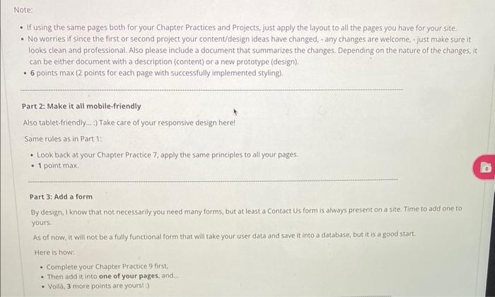 Solved roject 3 : Website Development Project 3 More fun our | Chegg.com