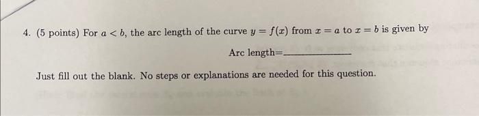 Solved 4. (5 points) For a | Chegg.com