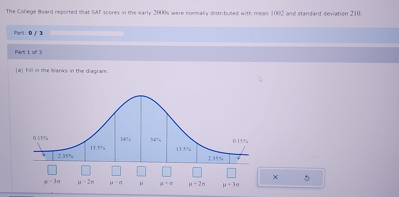 Solved The College Board reported that SAT scores in the | Chegg.com
