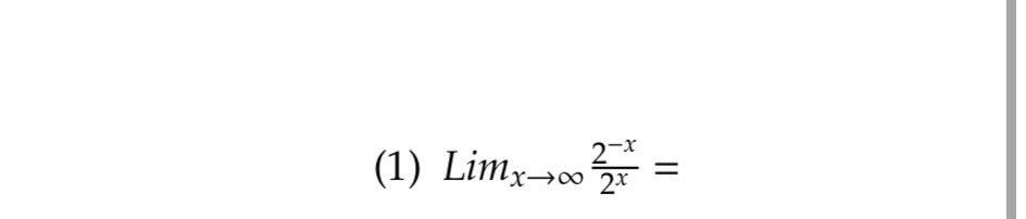 Solved (1) ()x→∞ | Chegg.com