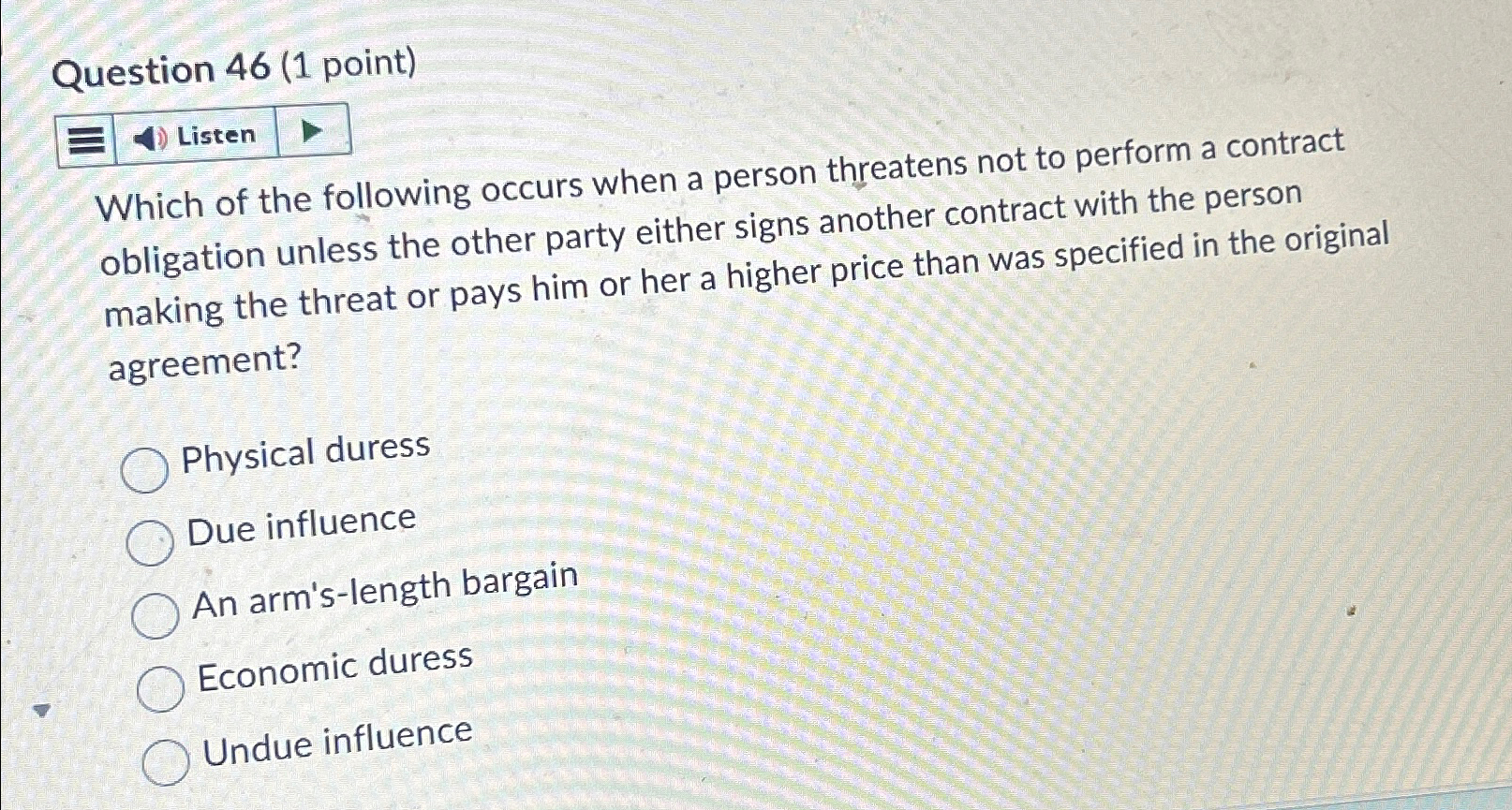 Solved Question 46 (1 ﻿point)Which of the following occurs | Chegg.com