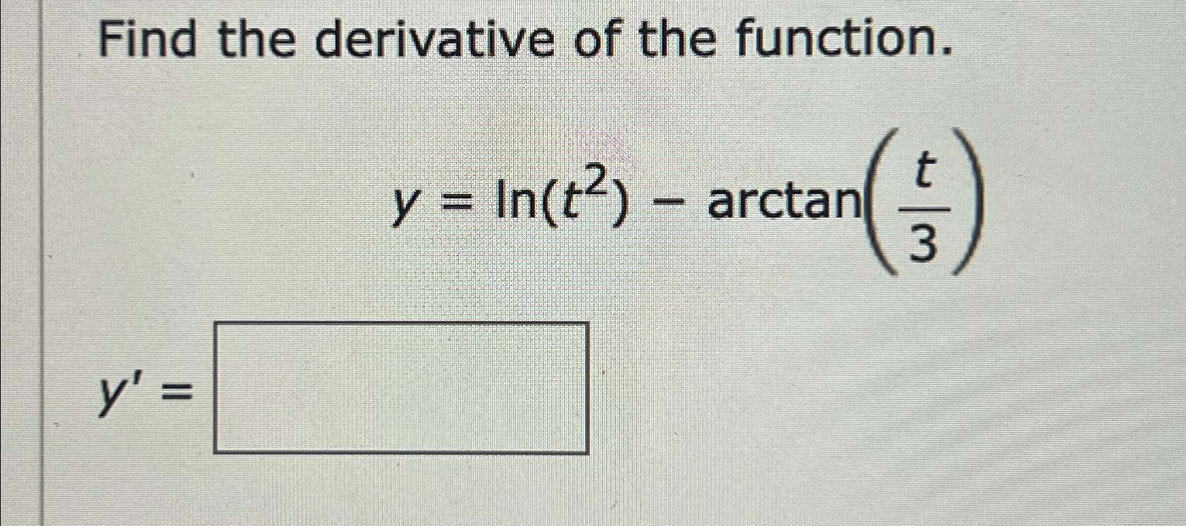 Solved Find the derivative of the | Chegg.com