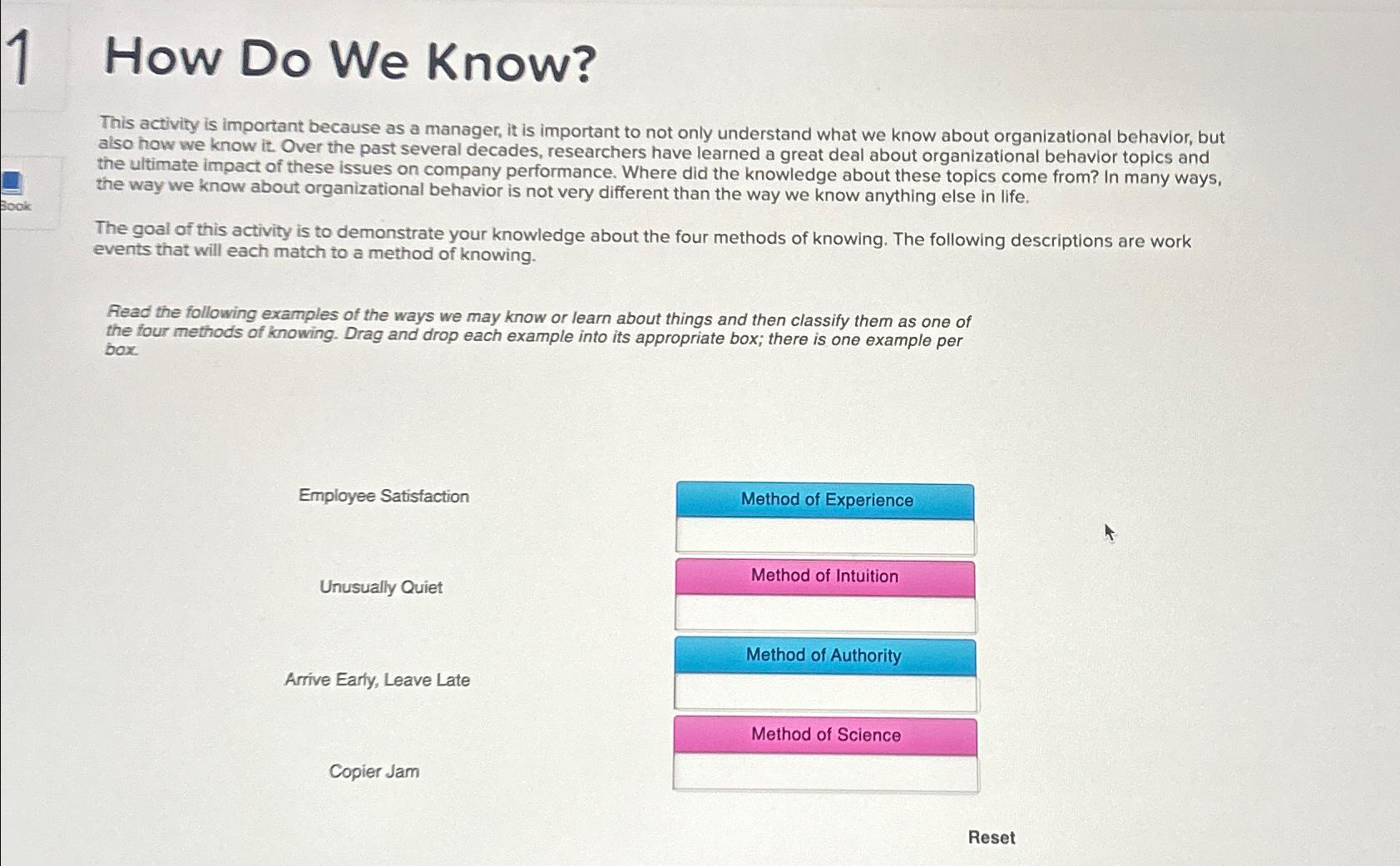 Solved How Do We Know?This activity is important because as | Chegg.com