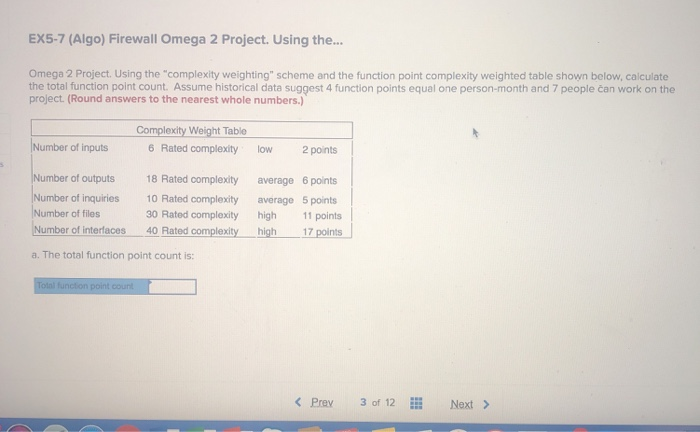 EX5-7 (Algo) Firewall Omega 2 Project. Using the... | Chegg.com