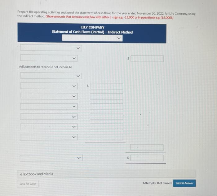 Solved The income statement of Lily Company is presented | Chegg.com